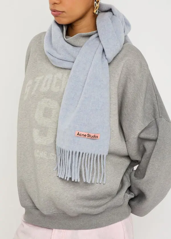 Acne Studios Canada Wool Scarf - Light Blue