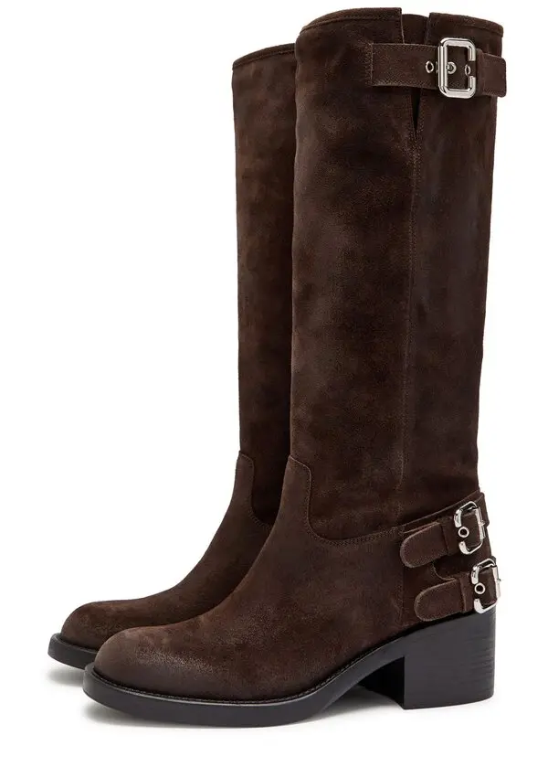Chloé Dakota Suede Knee-high Boots - Brown