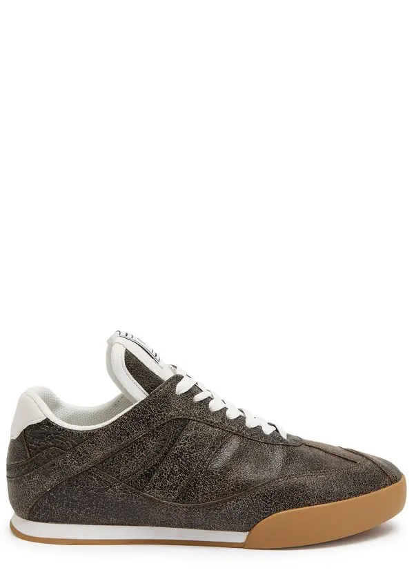 Chloé Panelled Leather Sneakers - Brown