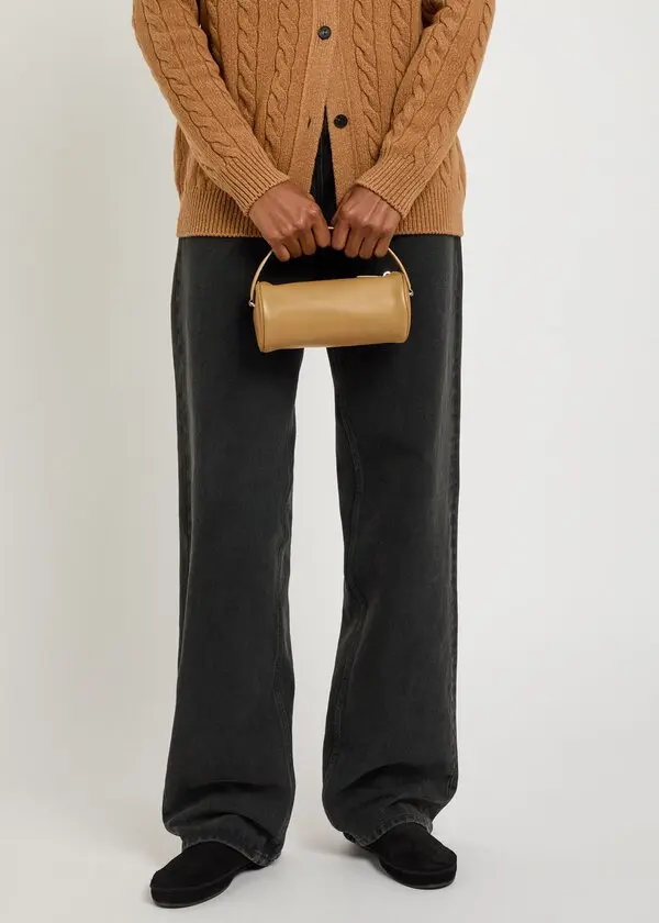 THE ROW Round 90's Leather Top Handle Bag