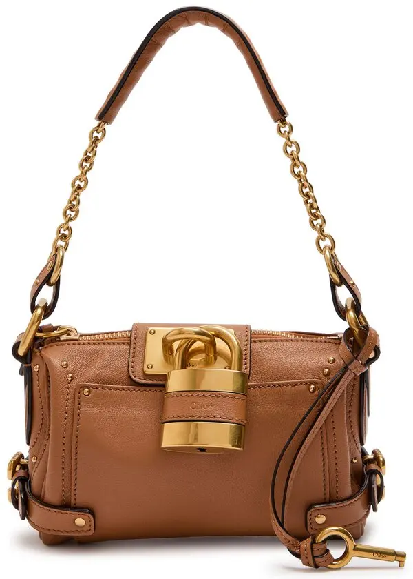Chloé Paddington Grained Leather Shoulder Bag - Brown
