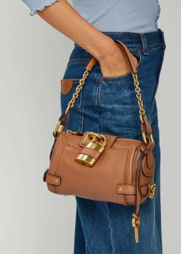 Chloé Paddington Grained Leather Shoulder Bag - Brown