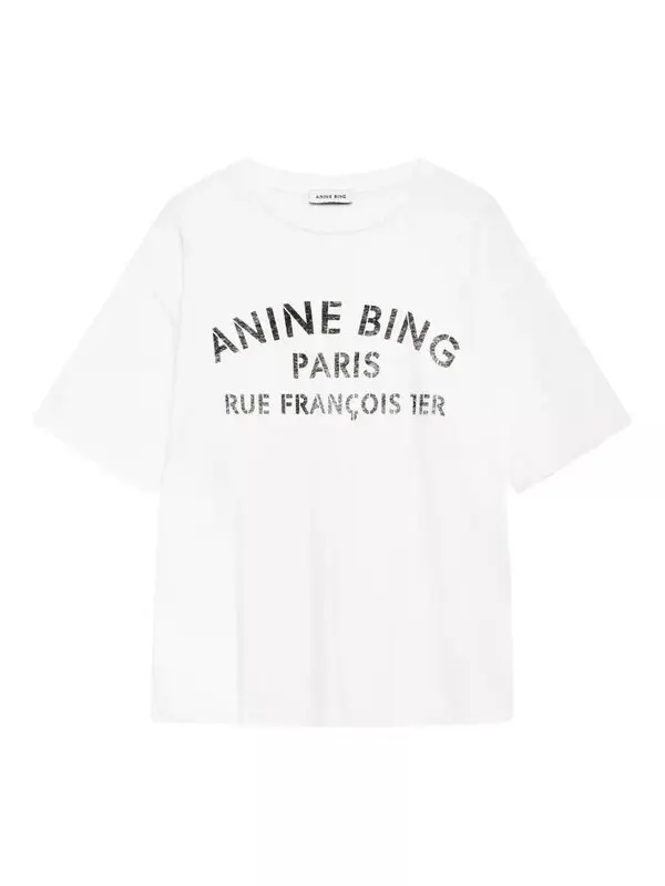 ANINE BING Graphic Print Tee - White