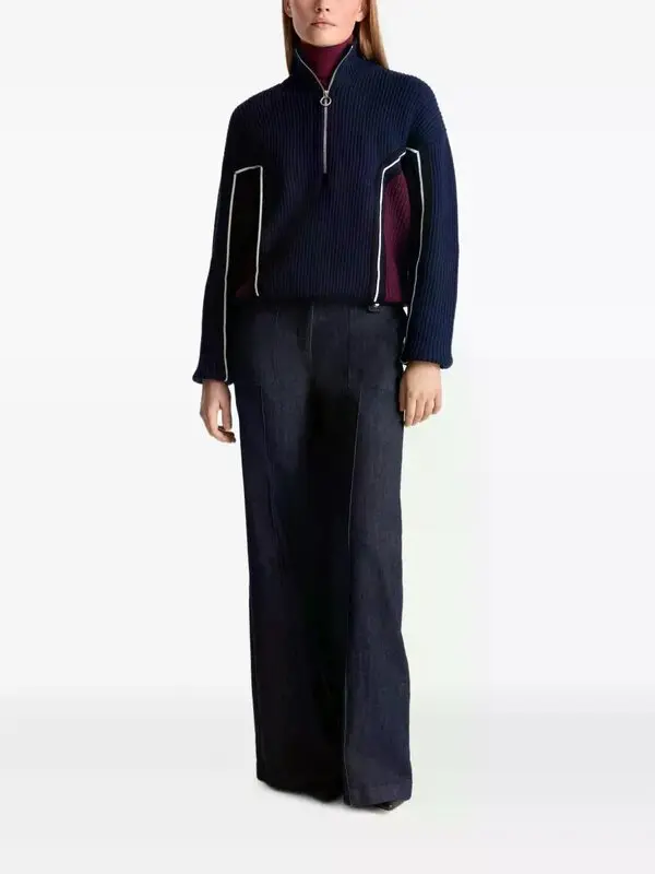 Fusalp Half-zip Ribbed Jumper - Blue