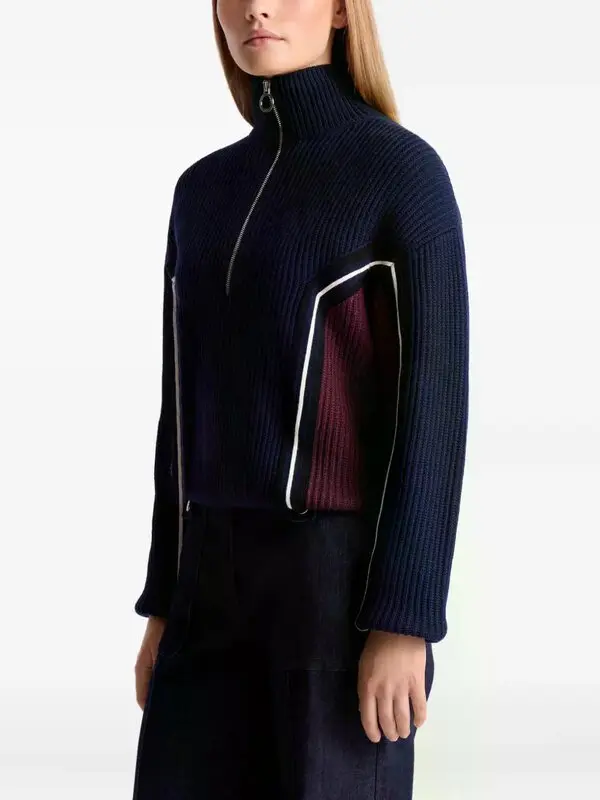Fusalp Half-zip Ribbed Jumper - Blue