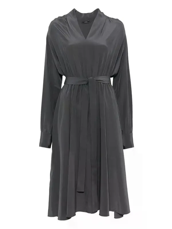 JOSEPH Belted Silk Dress
