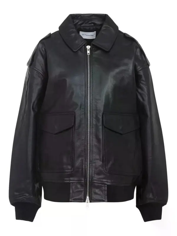 THE FRANKIE SHOP Leather Jacket With Pockets