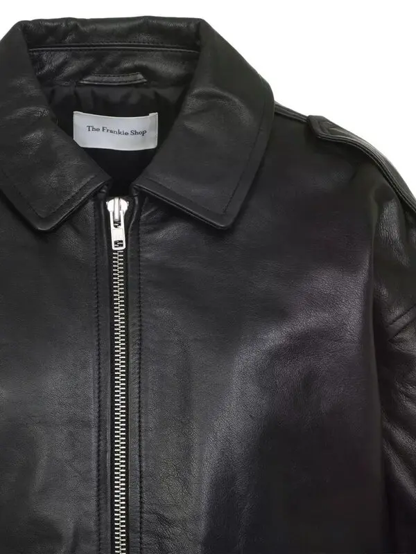 THE FRANKIE SHOP Leather Jacket With Pockets