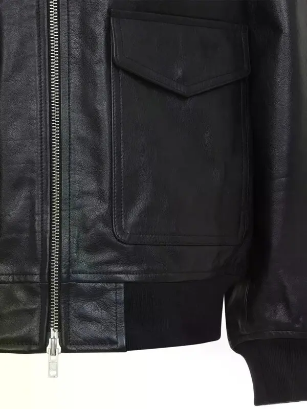 THE FRANKIE SHOP Leather Jacket With Pockets