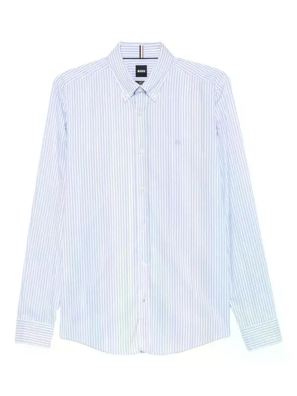 BOSS Striped Buttoned Shirt - Blue