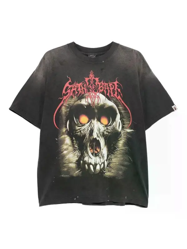 SAINT MXXXXXX Graphic-print T-shirt - Black