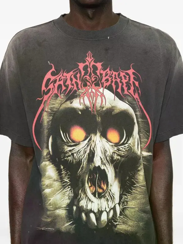 SAINT MXXXXXX Graphic-print T-shirt - Black