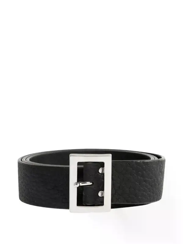 Rick Owens Stooges Buckle Leather Belt - Black