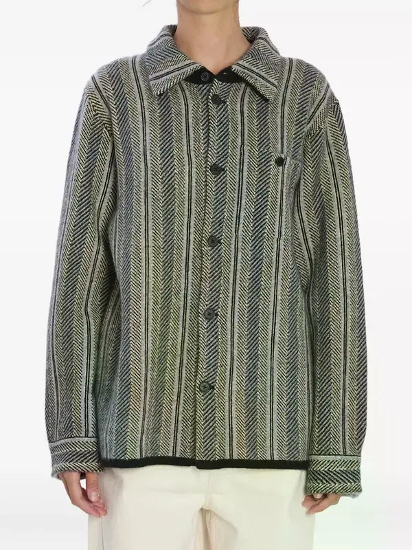 Guest In Residence Herringbone Striped Work Shirt