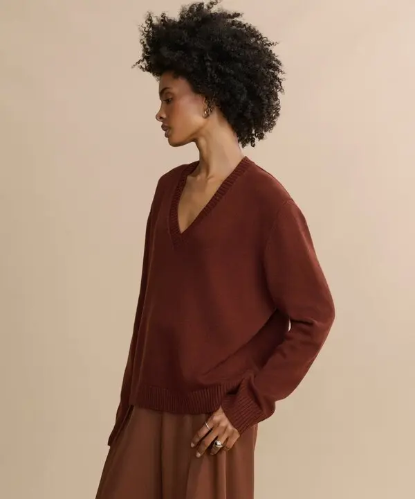 Jenni Kayne Simone V-neck - Rust