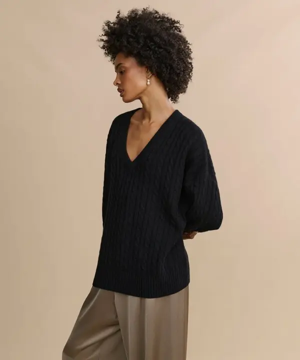 Jenni Kayne Nell V-neck Sweater - Black