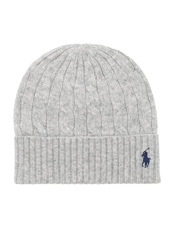 Ralph Lauren Cable Wool-cashmere Beanie - Soft Grey