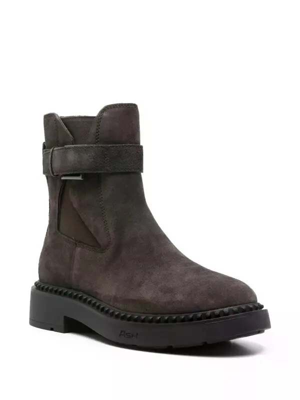 Ash Buckle-strap Suede Boots