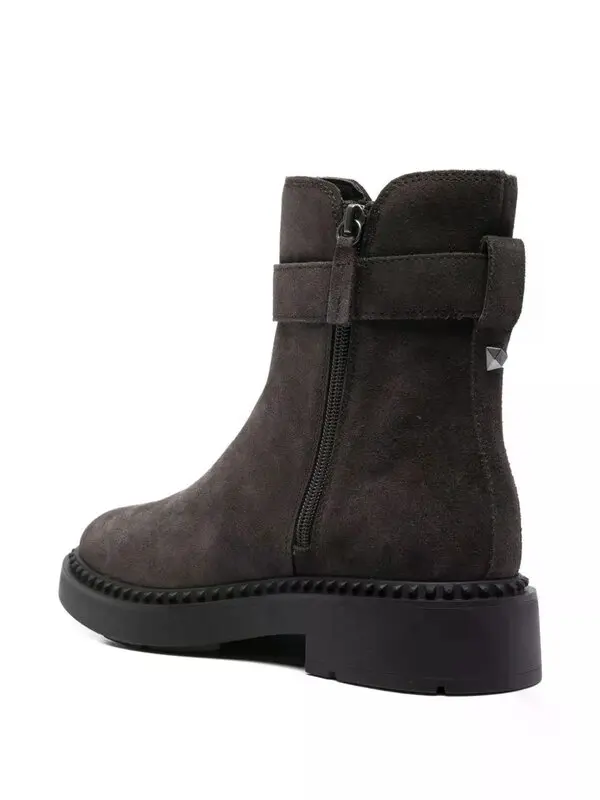 Ash Buckle-strap Suede Boots