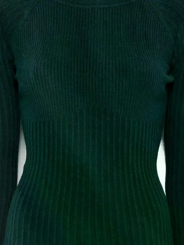 Patrizia Pepe Ribbed Knit Sweater - Green
