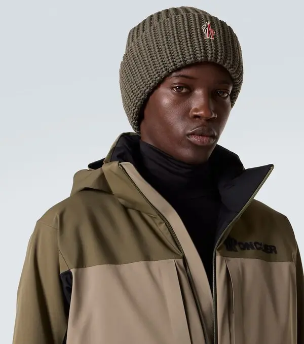 Moncler Ribbed Virgin Wool Beanie