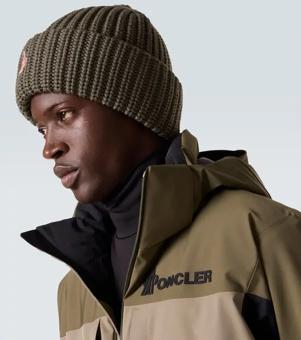 Moncler Ribbed Virgin Wool Beanie