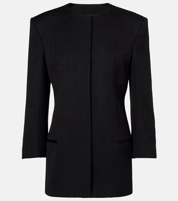 Calvin Klein Ribbed-knit Wool Blazer