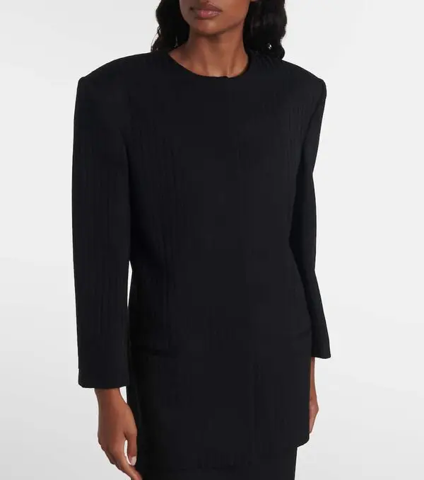 Calvin Klein Ribbed-knit Wool Blazer