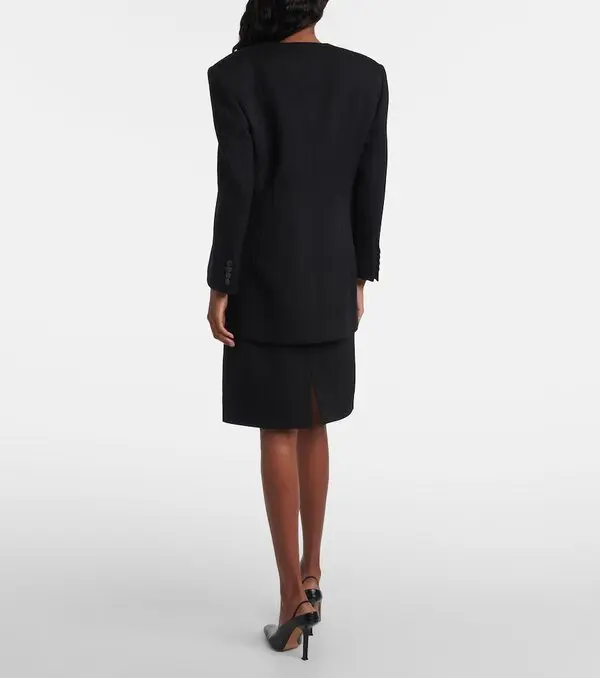 Calvin Klein Ribbed-knit Wool Blazer