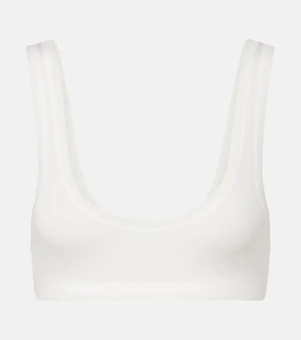 Calvin Klein Lillian Cotton-blend Bralette - White