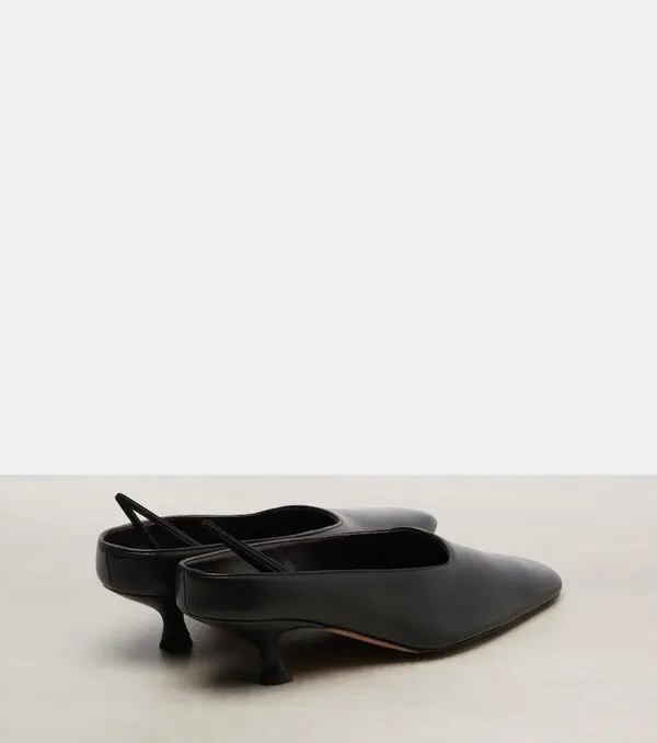 Calvin Klein Anna Leather Slingback Pumps - Black