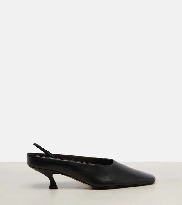 Calvin Klein Anna Leather Slingback Pumps - Black