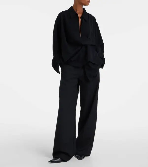 Calvin Klein Simone Wool Wide-leg Pants
