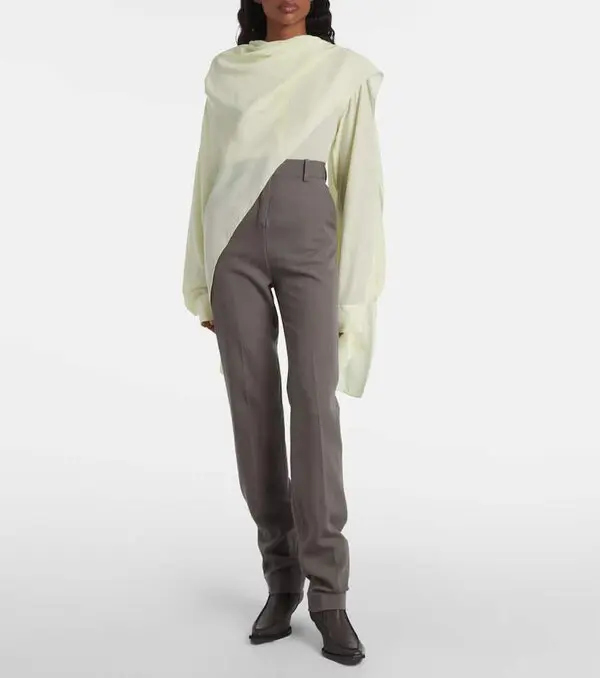 Calvin Klein Lucia High-rise Slim Wool Pants