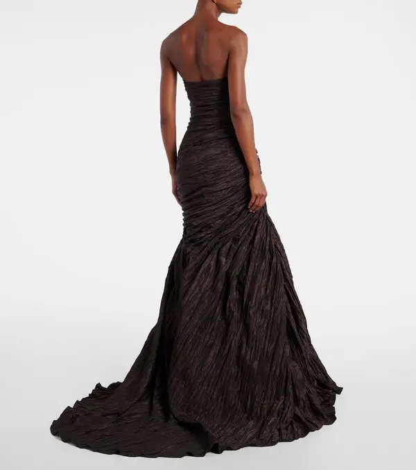 MARMAR HALIM Draped Off-shoulder Corset Gown