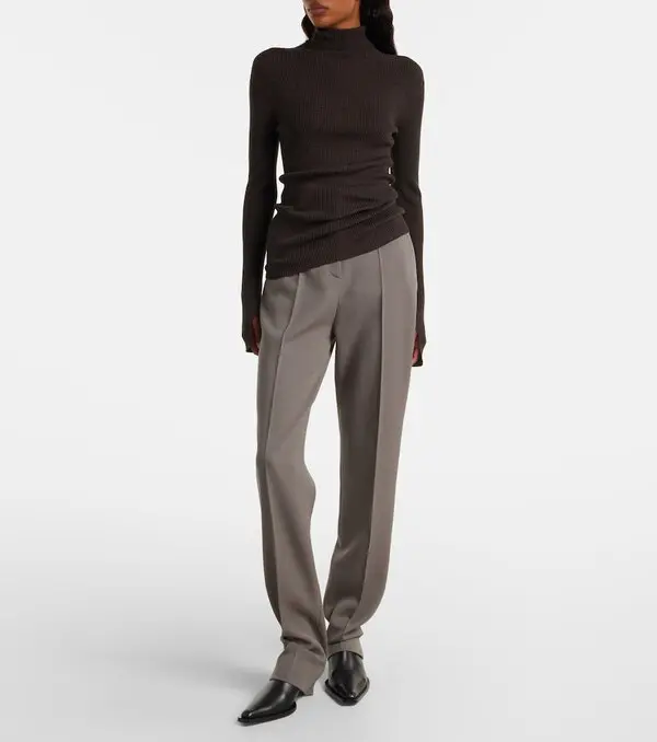 Calvin Klein Ribbed-knit Wool Turtleneck Sweater