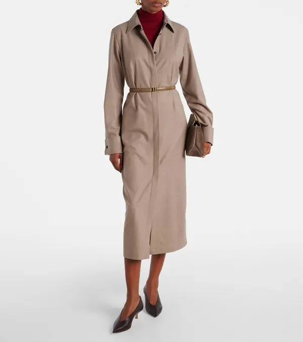 Max Mara Pallino Cashmere-blend Shirt Dress