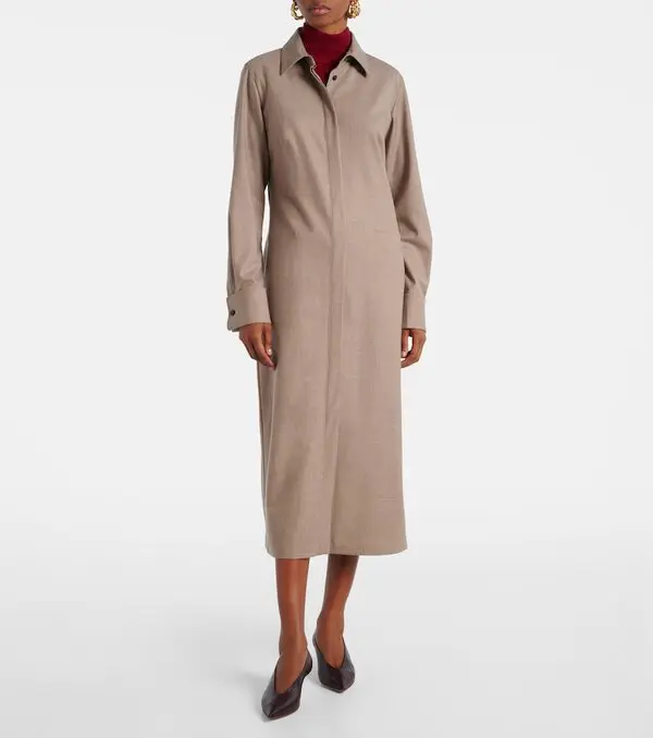 Max Mara Pallino Cashmere-blend Shirt Dress