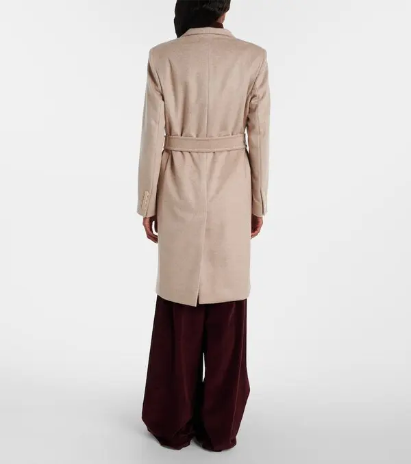 Max Mara Elenia Cashmere Wrap Coat - Beige