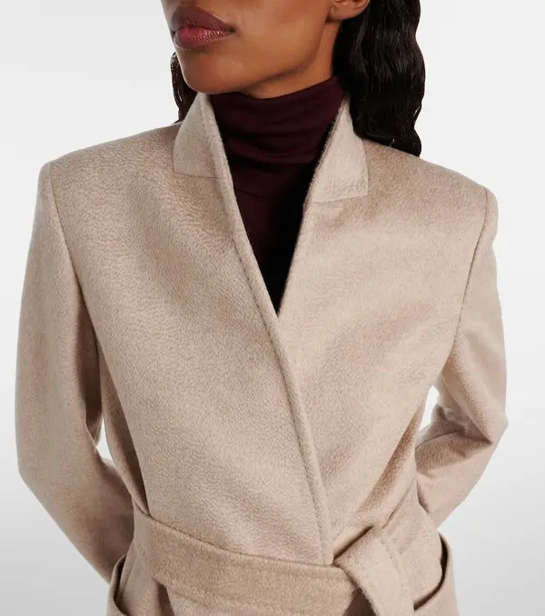 Max Mara Elenia Cashmere Wrap Coat - Beige