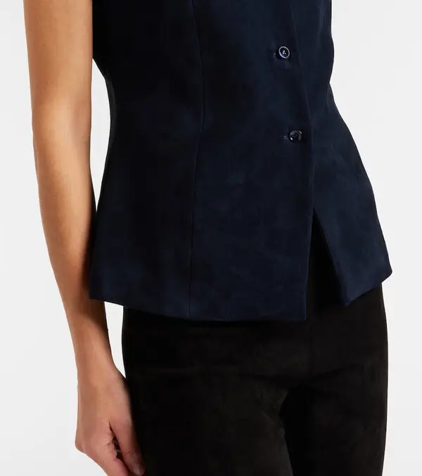Stouls Casino Suede Vest - Blue