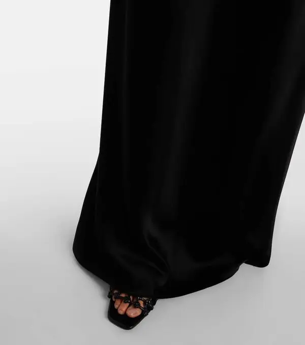 LESET Barb Satin Maxi Skirt