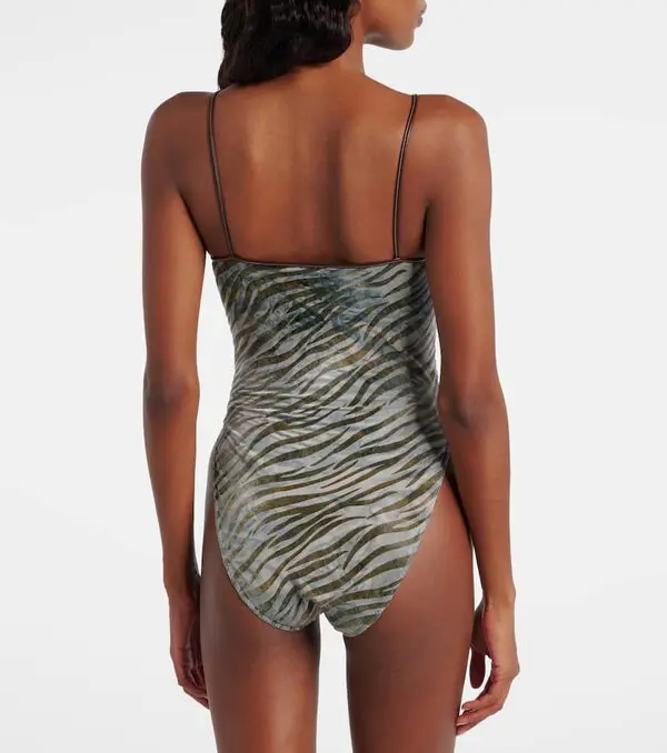 JACQUES WEI Zebra-print Bodysuit