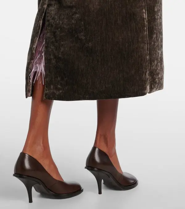 JACQUES WEI Shearling-trimmed Coat - Brown