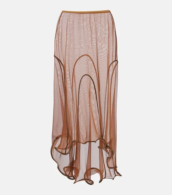 JACQUES WEI Sheer Maxi Skirt