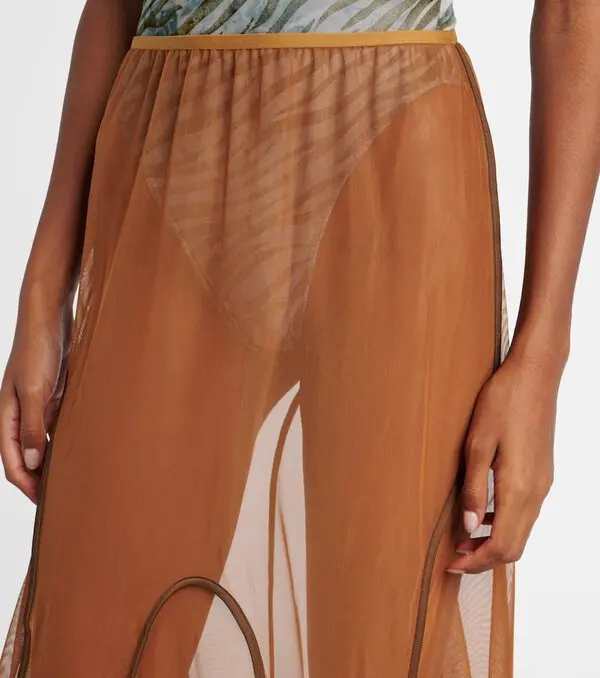 JACQUES WEI Sheer Maxi Skirt