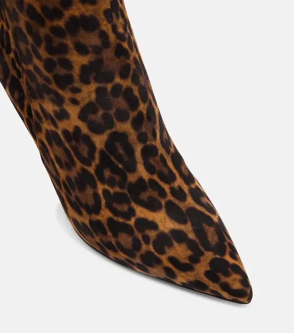 GIANVITO ROSSI Levy 85 Leopard-print Ankle Boots - Brown