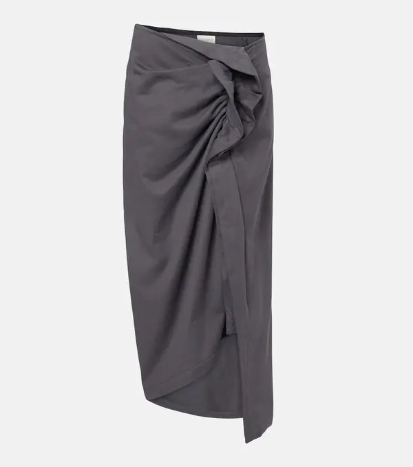 Dries Van Noten Cotton Midi Skirt - Grey