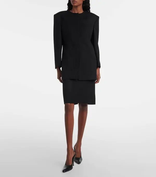 Calvin Klein Ribbed-knit Wool Blazer