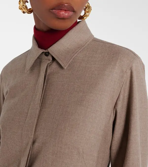 Max Mara Pallino Cashmere-blend Shirt Dress